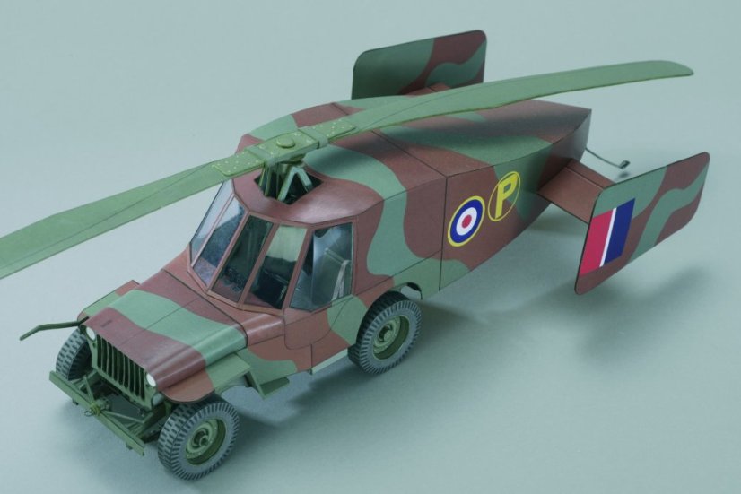 Papírový model speciálního vozidla Rotabuggy - Flying Jeep.