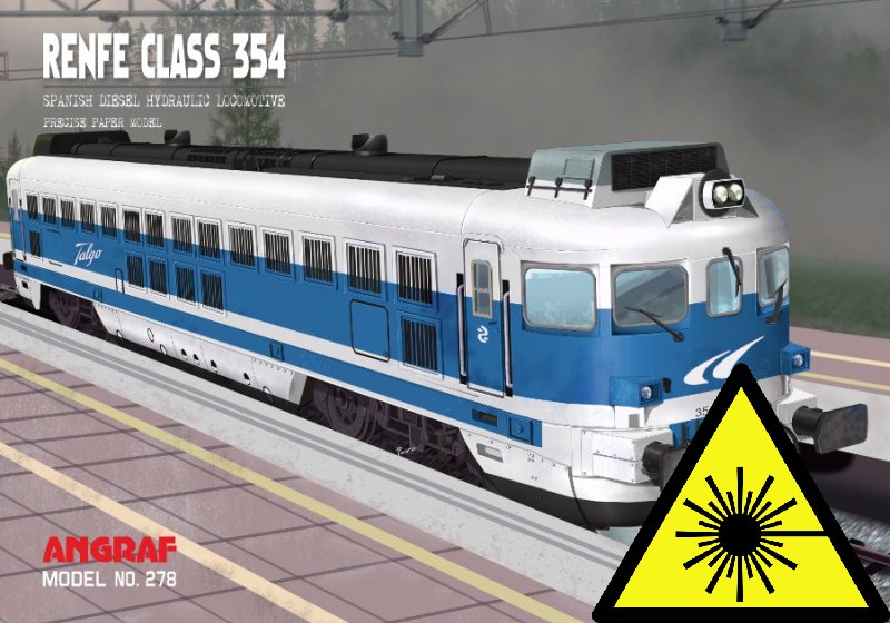 Locomotive Renfe Class 354 - Laser accessories - skeleton, details ...