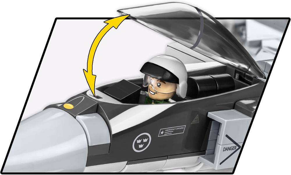 Jednomotorový bojový letoun SAAB JAS 39 Gripen E, jako stavebnice COBI