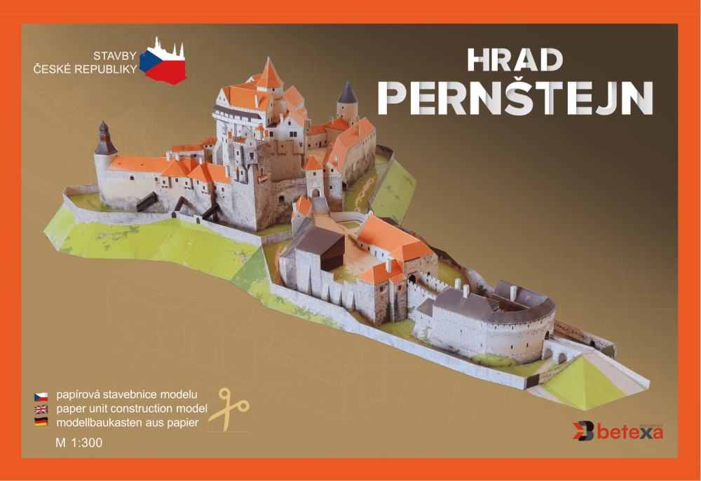 Papírový model hradu Pernštejn
